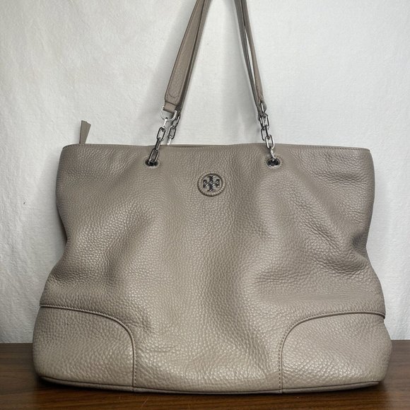 Tory Burch | Bags | Tory Burch Gray Pebbled Leather Hobo Slouchy Bucket Shoulder Bag Read ...